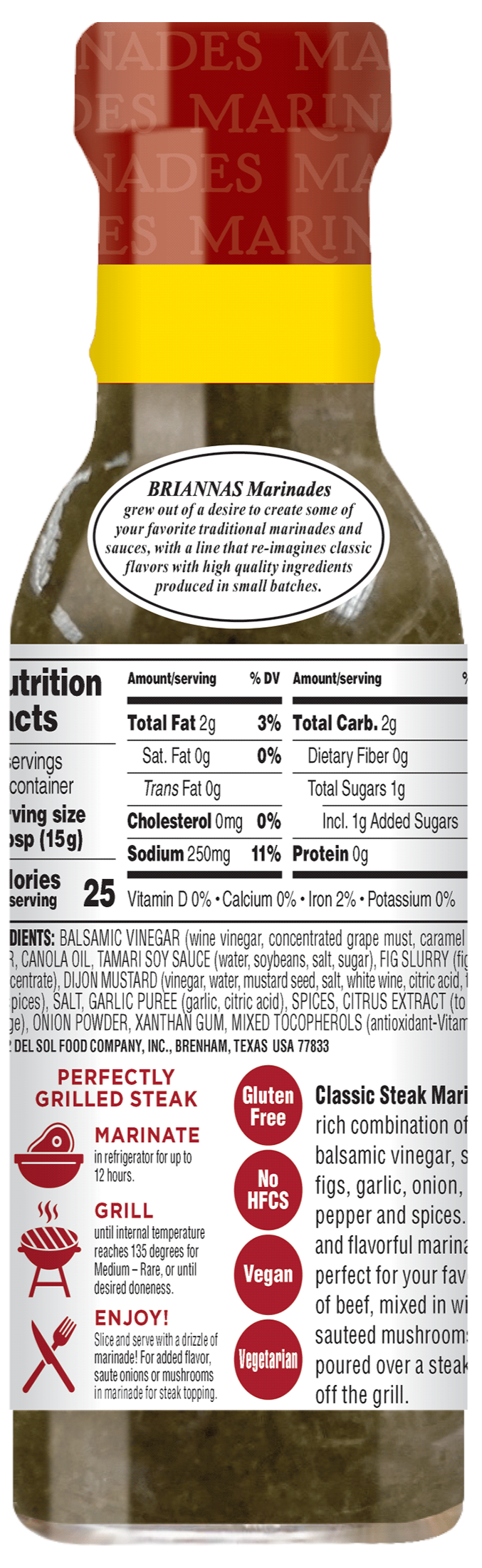 Classic Steak Marinade - BRIANNAS – BRIANNAS Fine Salad Dressing